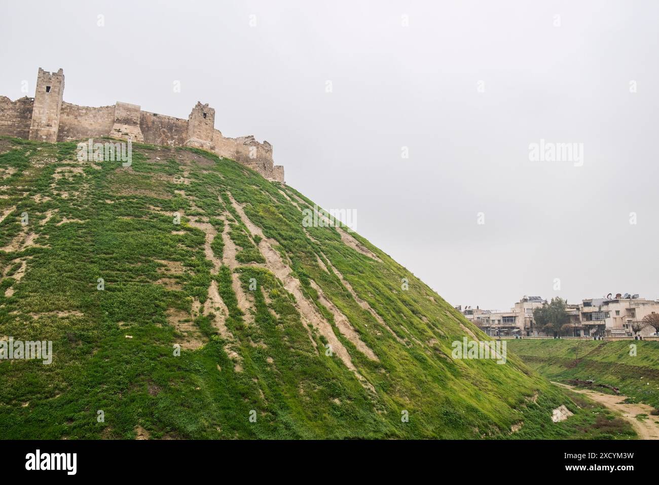 Syria, Aleppo, The Citadel of Aleppo large medieval fortified palace ...