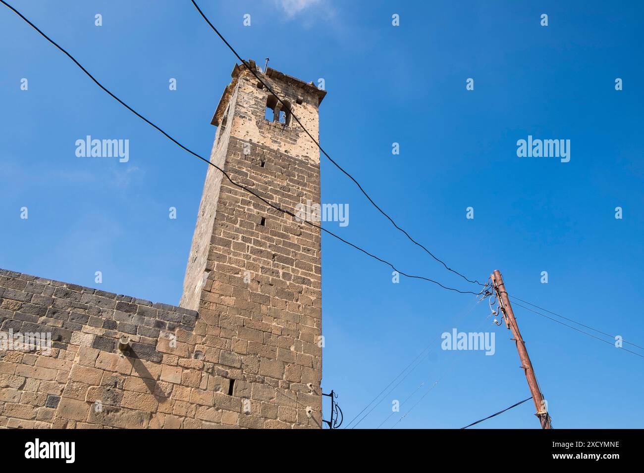 Syria, Bosra, old tower bell Stock Photo - Alamy