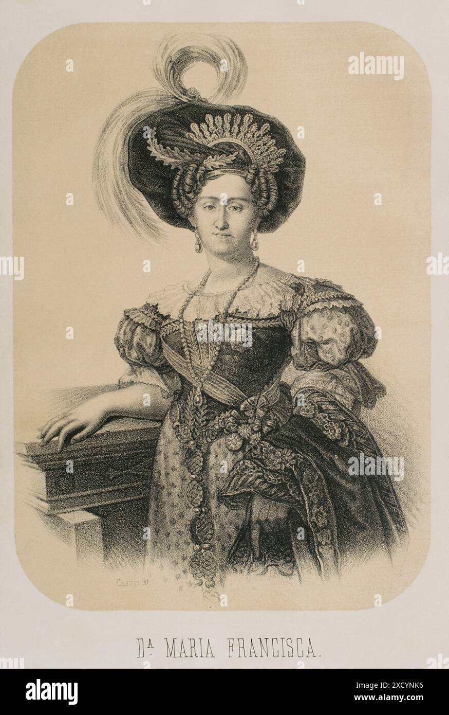 Maria Francisca of Braganza (1800-1834). Portuguese infanta of the ...