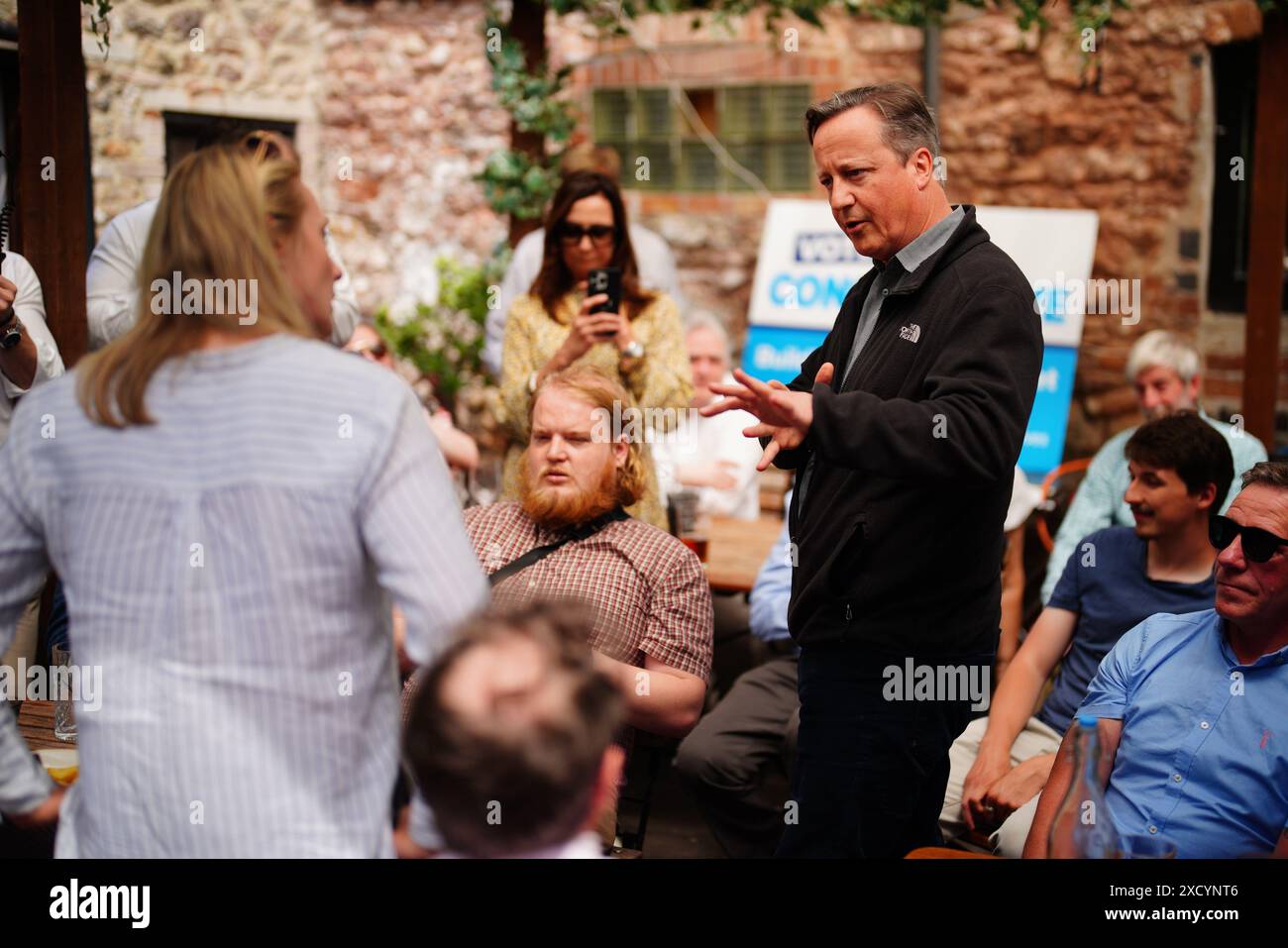 Foreign Secretary Lord David Cameron speaks to parliamentary candidate ...