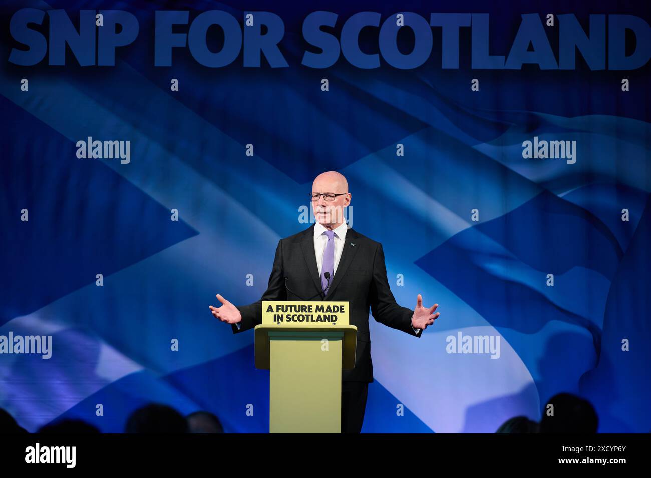 Edinburgh Scotland, UK 19 June 2024. SNP Leader John Swinney at Patina ...