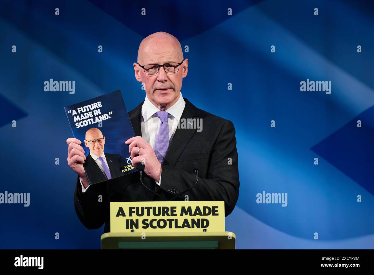 Edinburgh Scotland, UK 19 June 2024. SNP Leader John Swinney at Patina ...