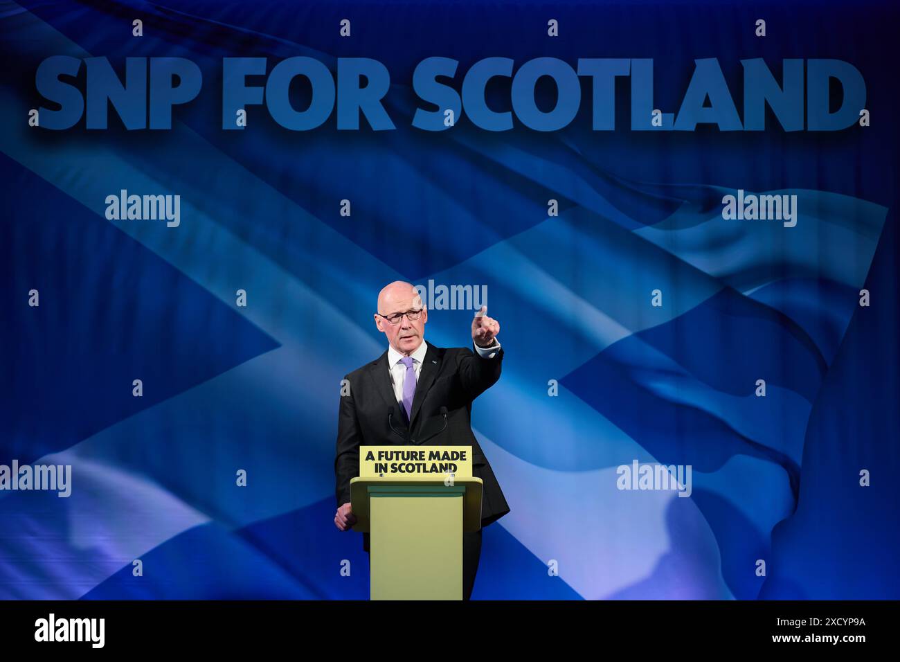Edinburgh Scotland, UK 19 June 2024. SNP Leader John Swinney at Patina ...