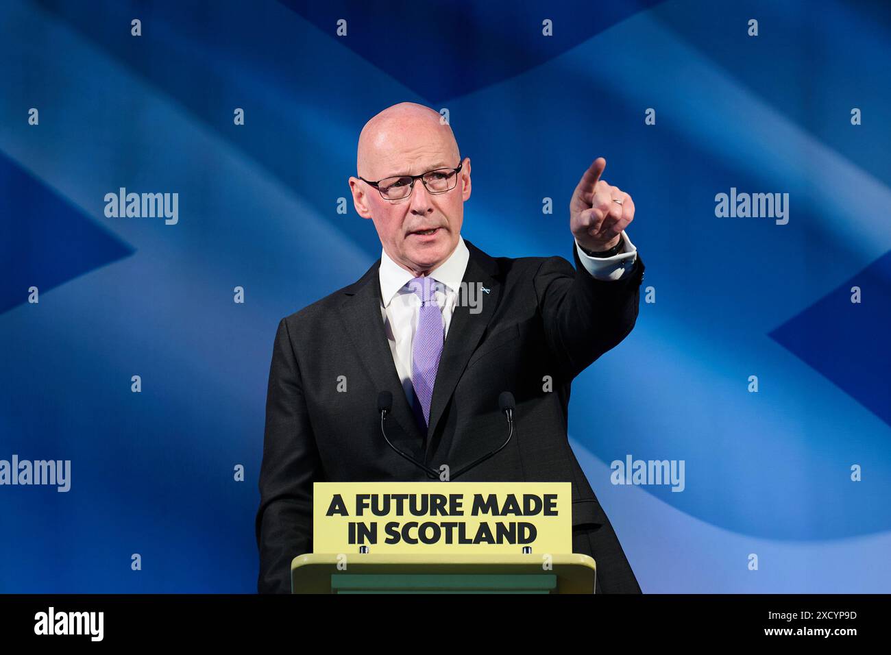 Edinburgh Scotland, UK 19 June 2024. SNP Leader John Swinney at Patina ...