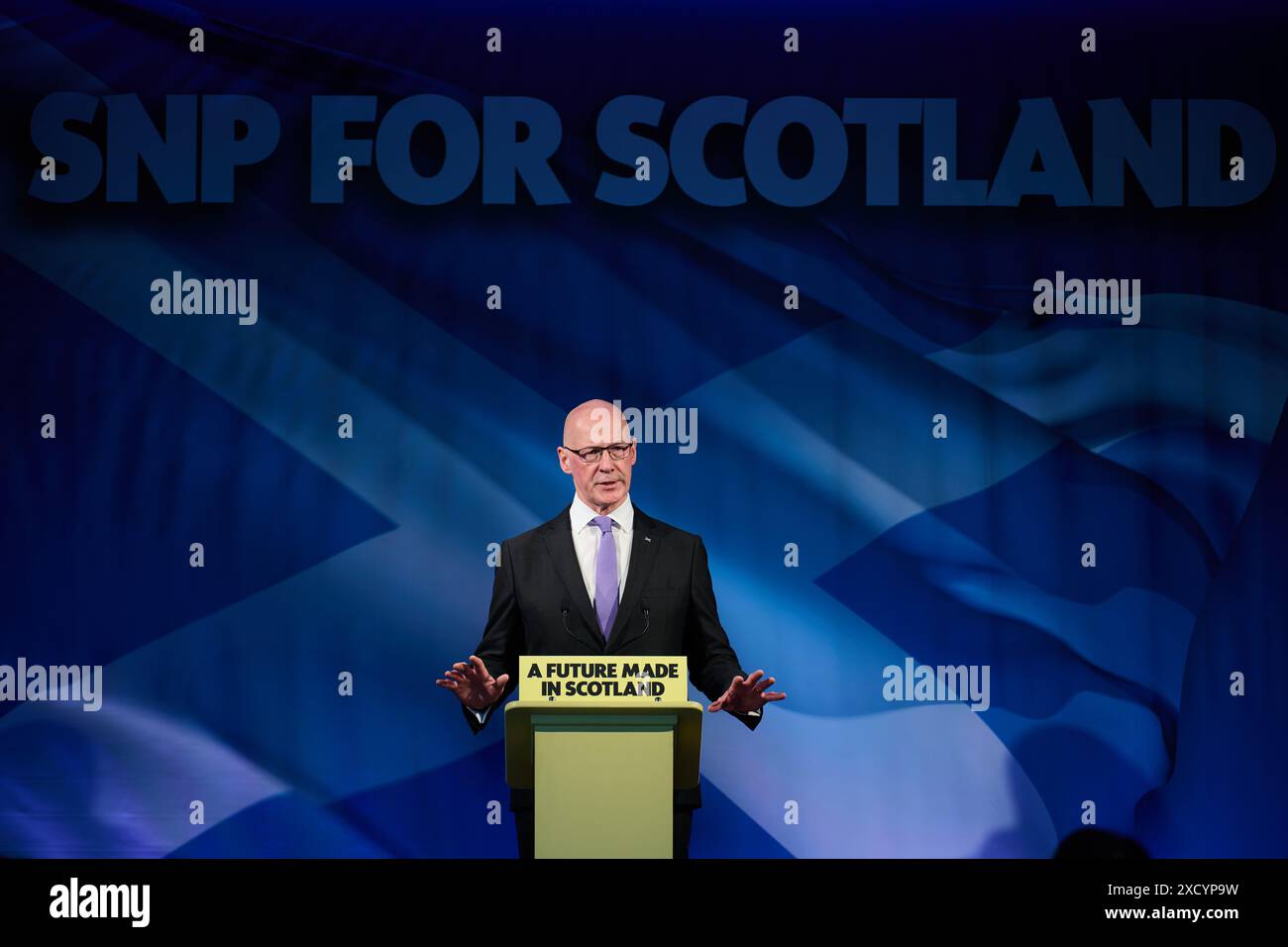 Edinburgh Scotland, UK 19 June 2024. SNP Leader John Swinney at Patina ...