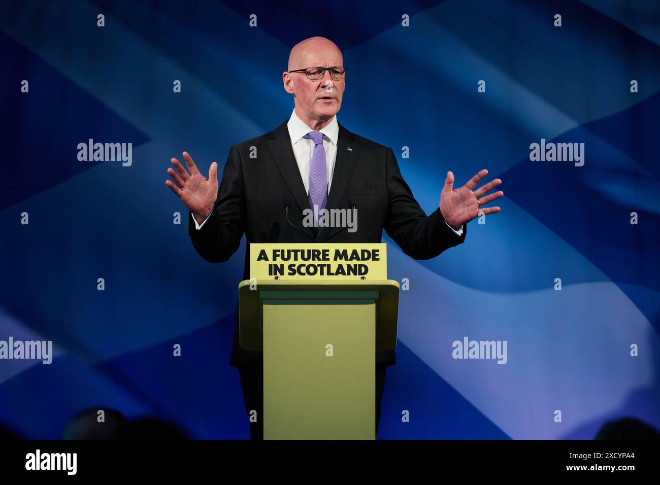 Edinburgh Scotland, UK 19 June 2024. SNP Leader John Swinney at Patina ...
