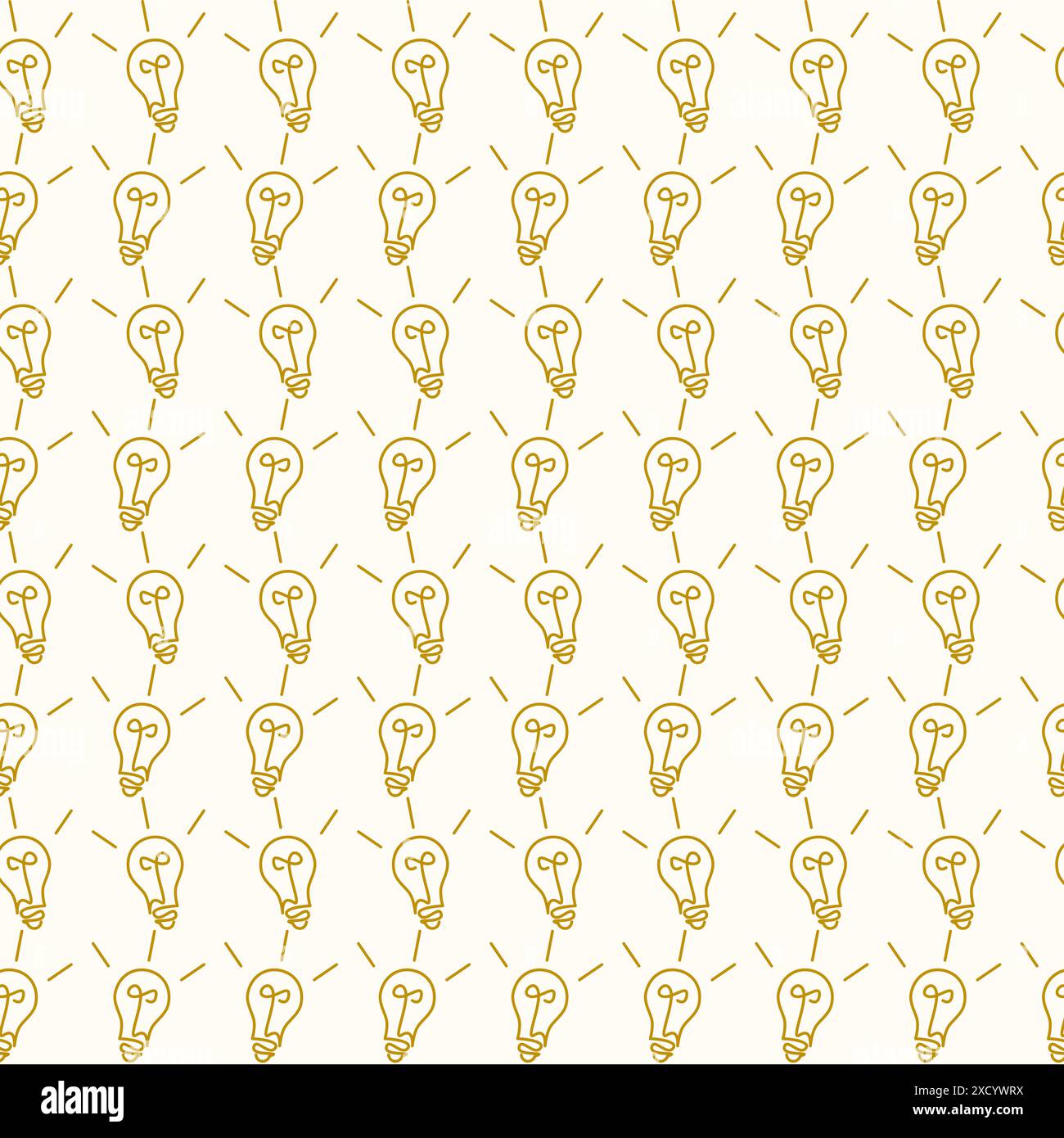 Light bulb invention hand drawn seamless pattern. Doodle 2d elements on ...