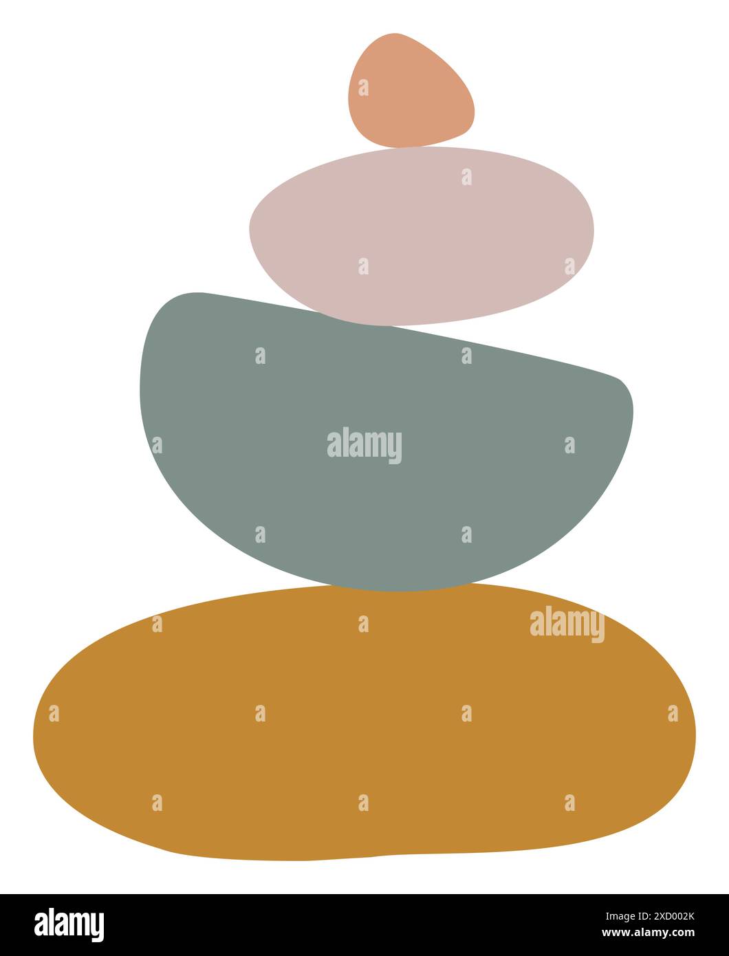 abstract geometric poster with balance shapes, stones. Pastel colors ...