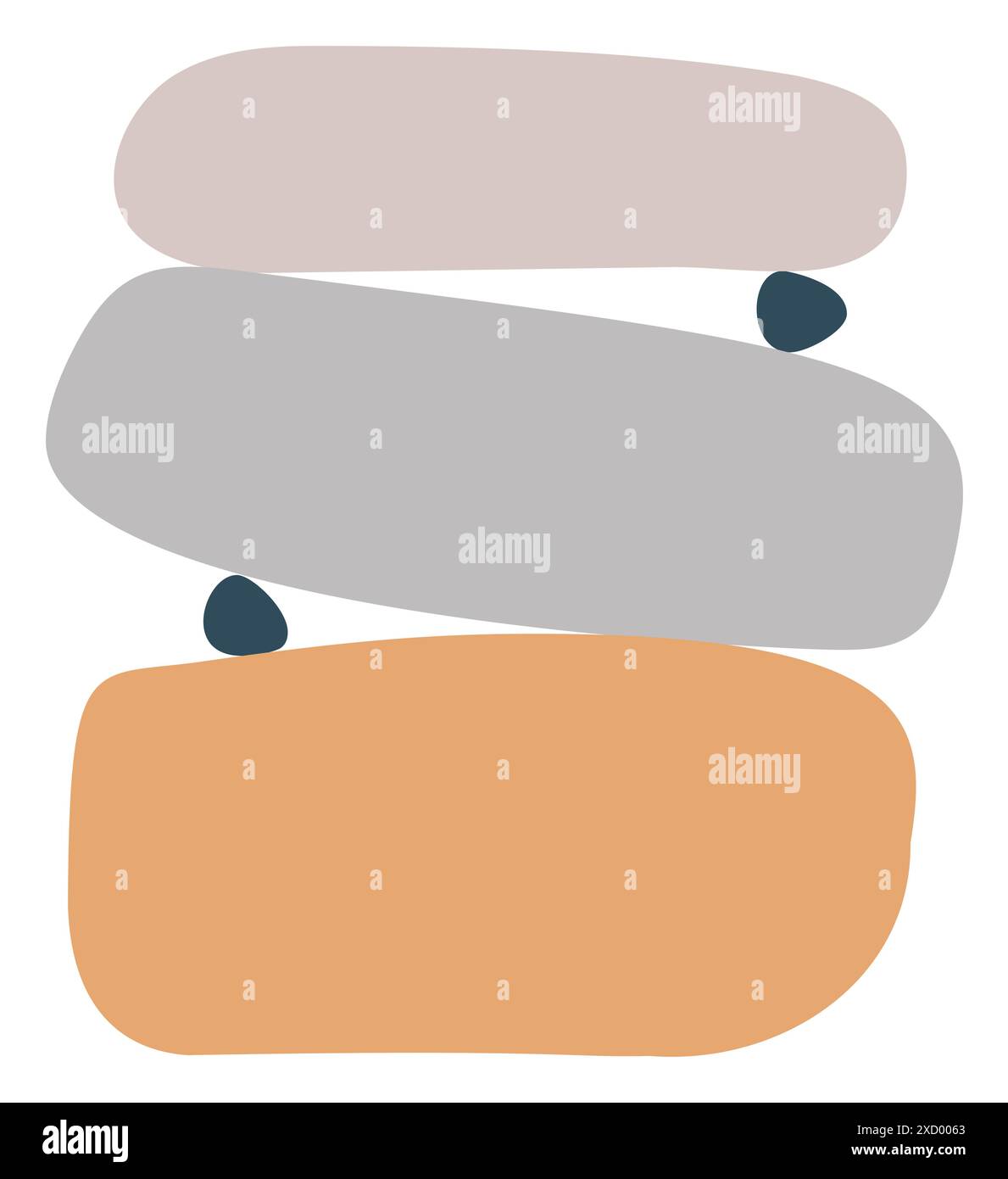 abstract geometric poster with balance shapes, stones. Pastel colors ...