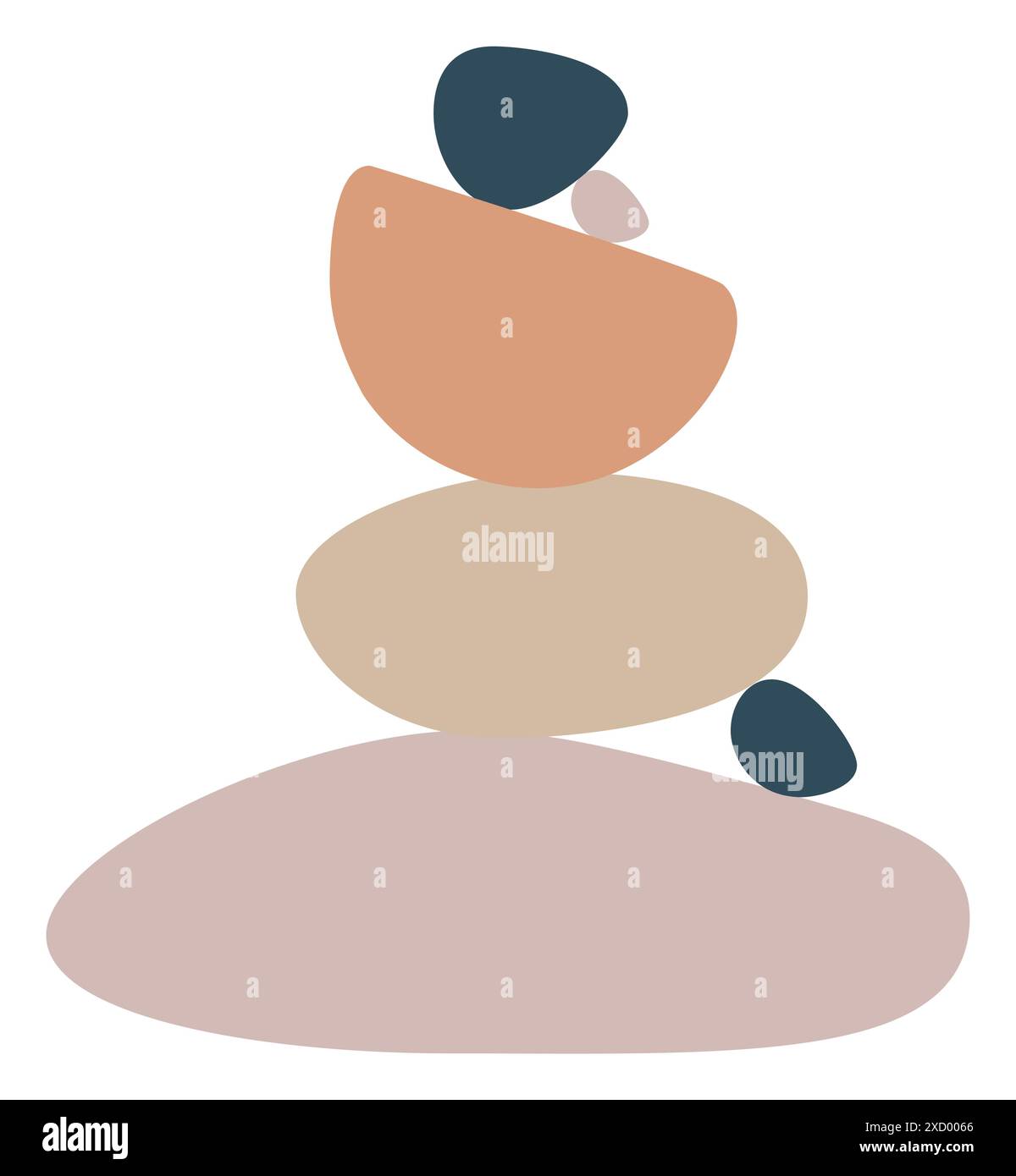 abstract geometric poster with balance shapes, stones. Pastel colors ...