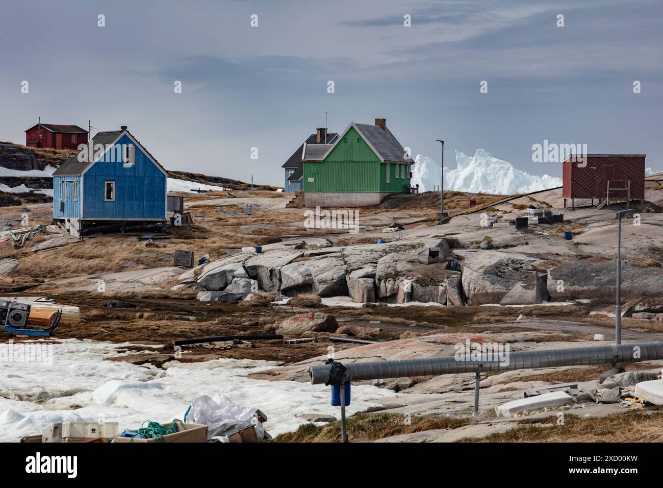Oqaatsut - a small remote village north of Ilulissat in Western ...