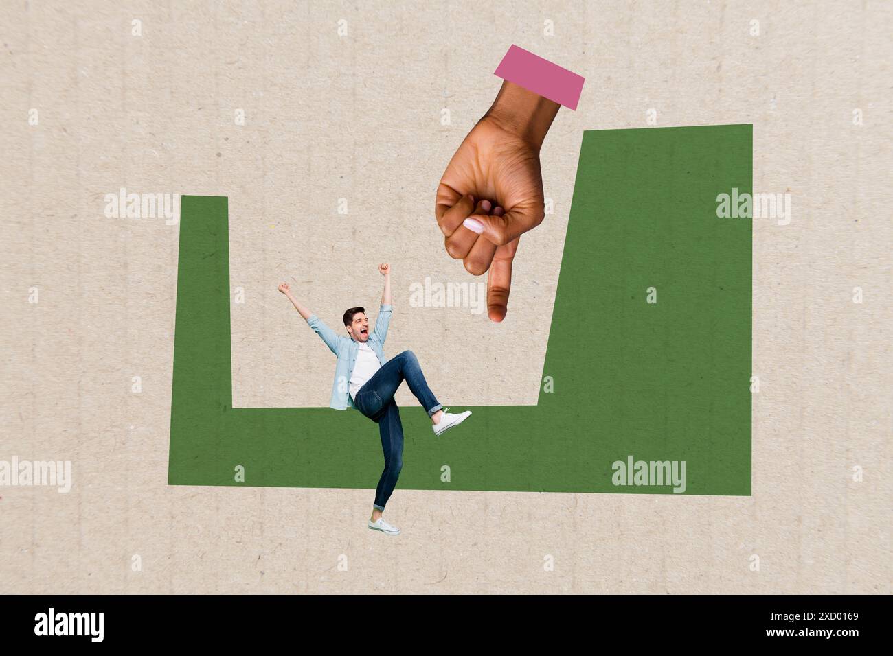 Composite collage picture image of funny man celebrate winning big ...