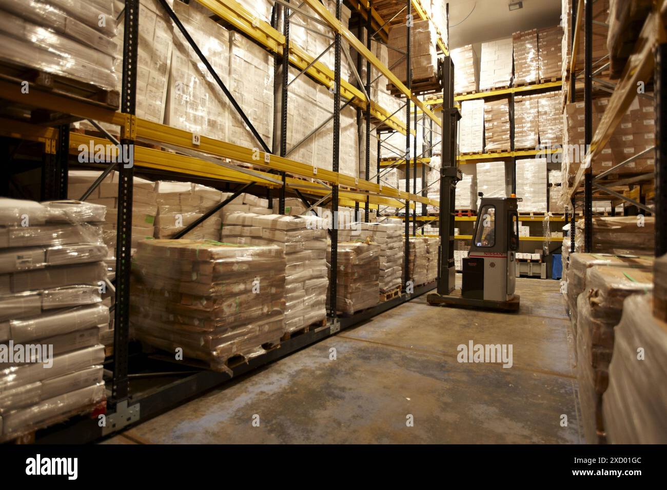 Cold-storage room, refrigerated and frozen salt cod distribution Stock ...