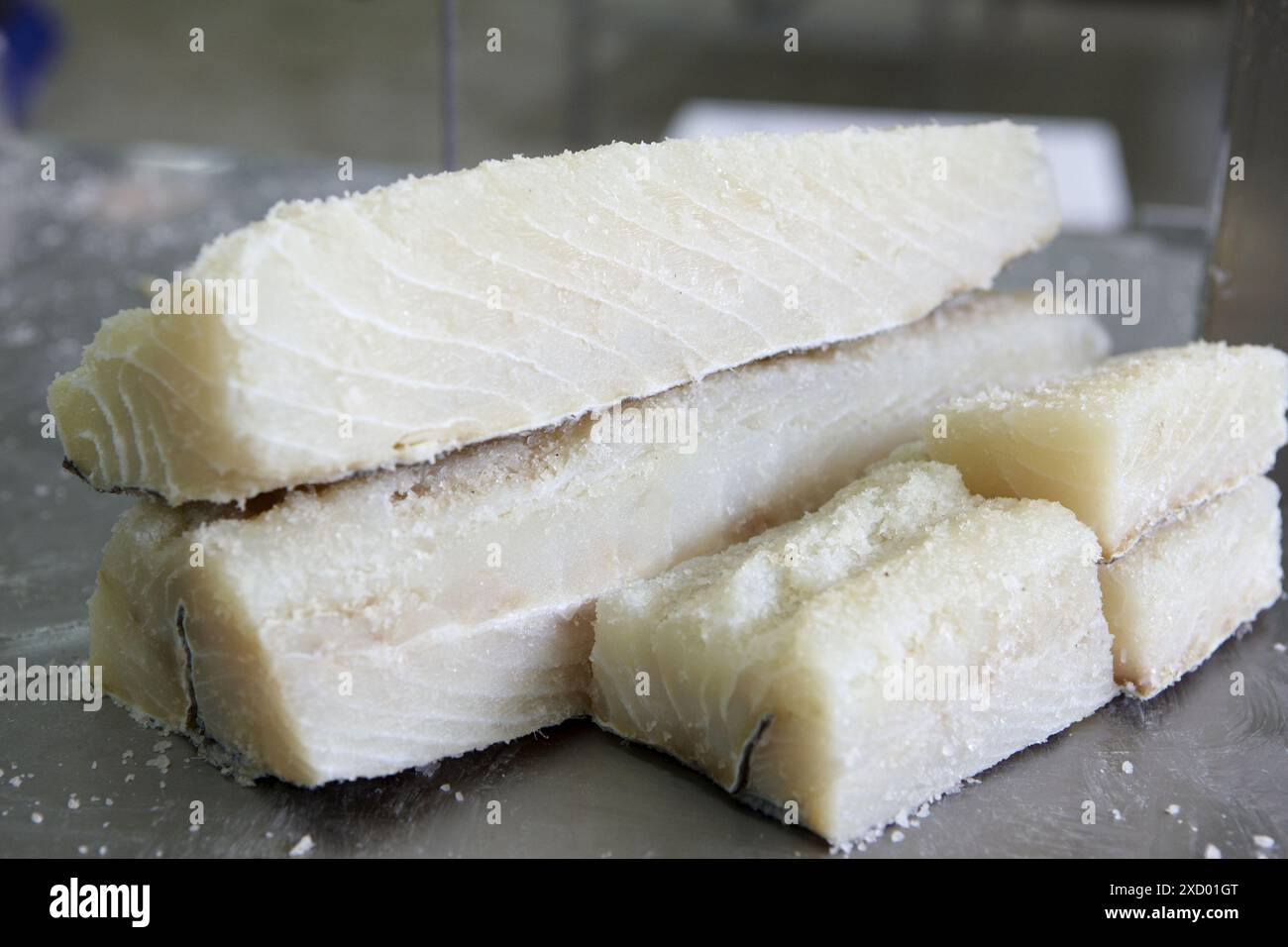 Salt cod loins, refrigerated and frozen salt cod distribution Stock ...