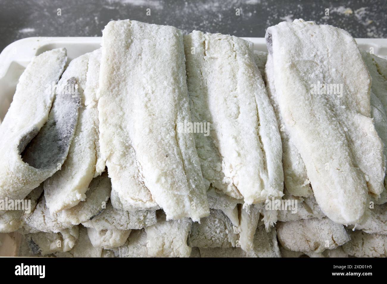 Salt cod, refrigerated and frozen salt cod distribution Stock Photo - Alamy