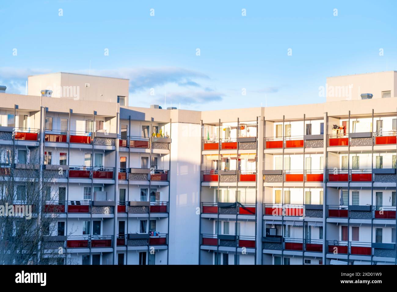 residential area in Frankfurt, Germany, fragments multi-storey ...