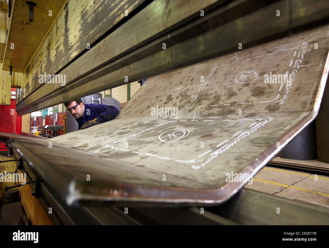 Sheet metal folder, boilermaking, Guipuzcoa, Basque Country, Spain ...