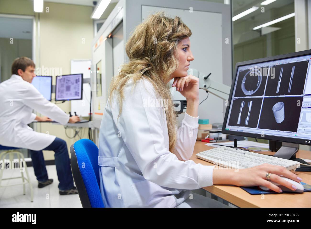 XTH 225. Computed tomography system. Industrial X-ray. Technicians ...