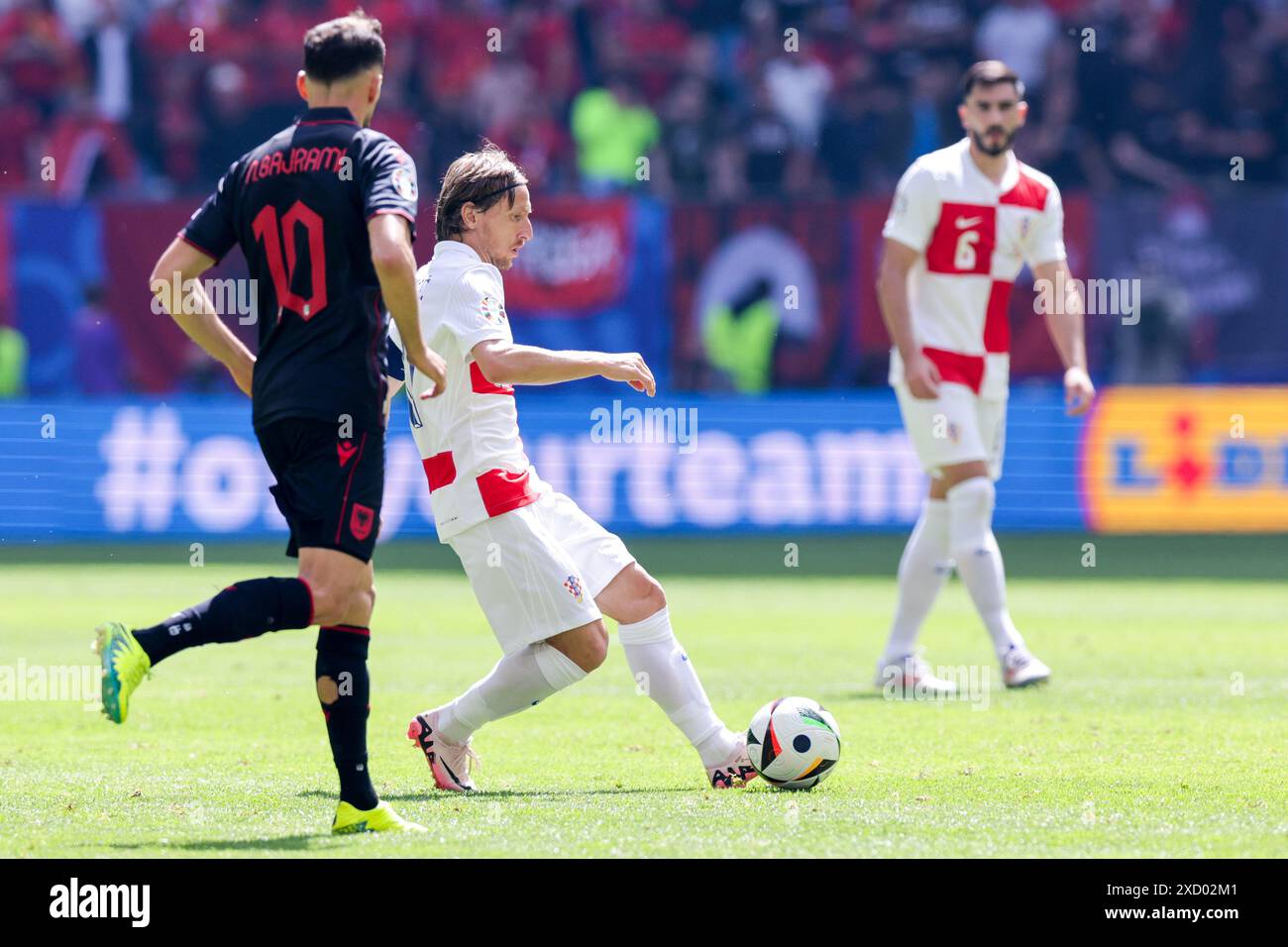 HAMBURG, GERMANY - JUNE 19: Luka Modric of Croatia in action during the ...