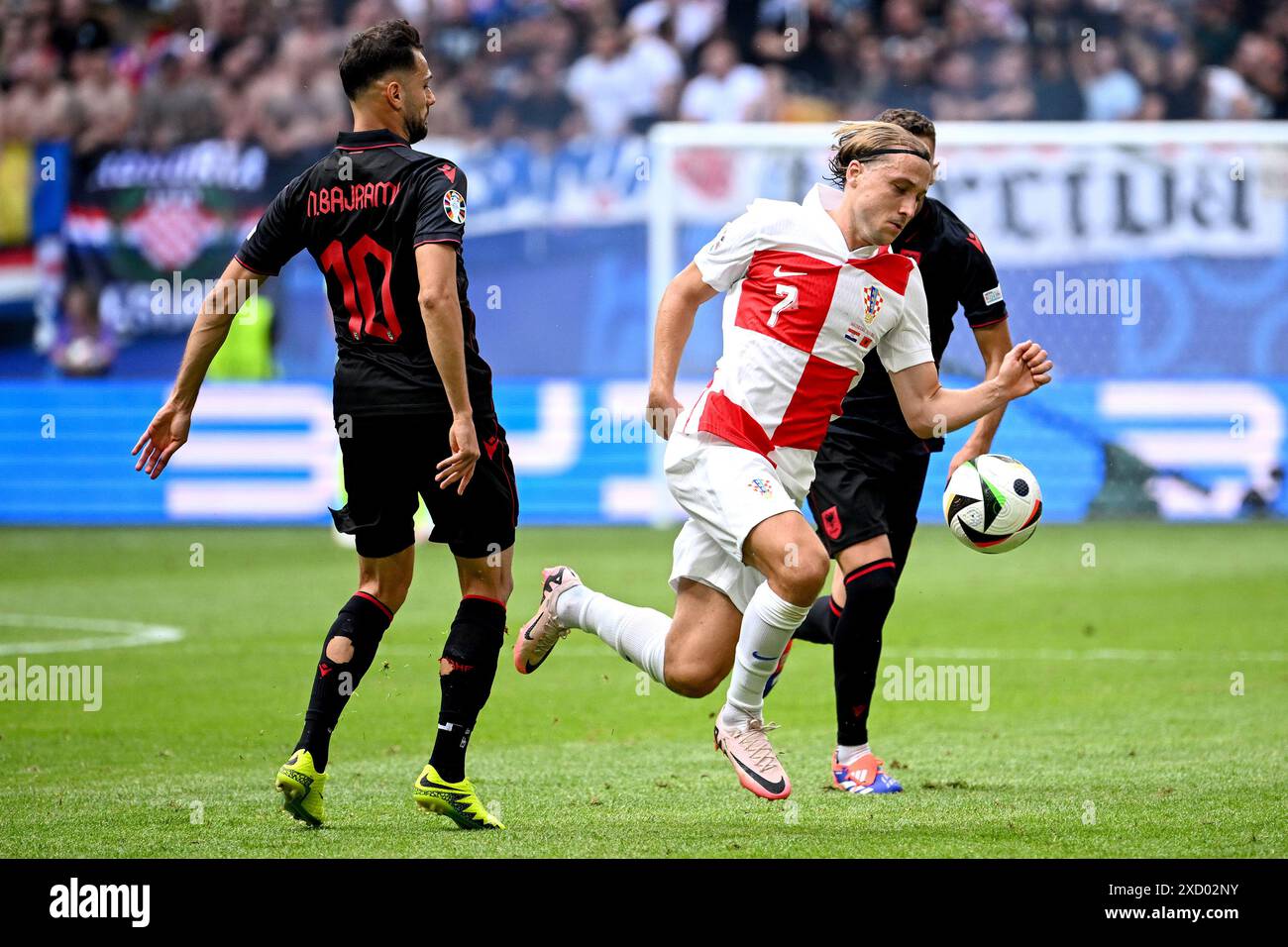 HAMBURG, GERMANY - JUNE 19: Luka Modric of Croatia in action during the ...