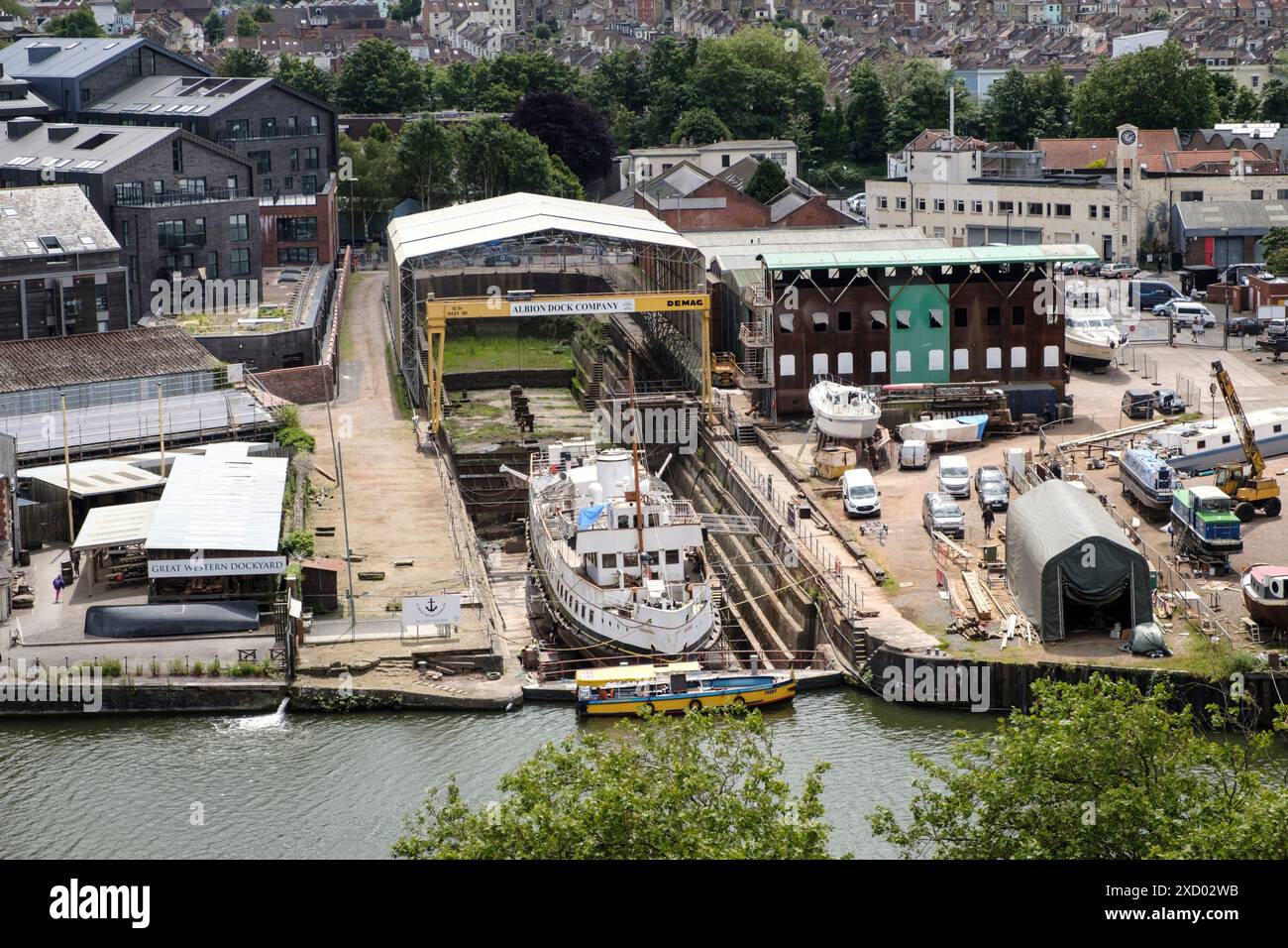 Steam ship balmoral in the Albion dry Dock on bristol Harbourside ...