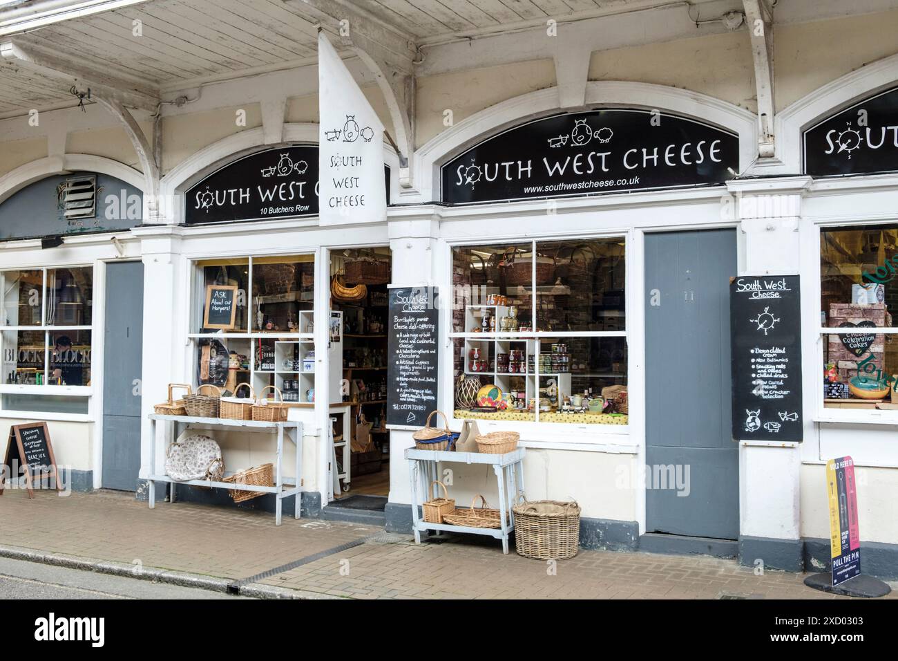Around Barnstaple a North Devon town South west cheese on Butchers Row ...