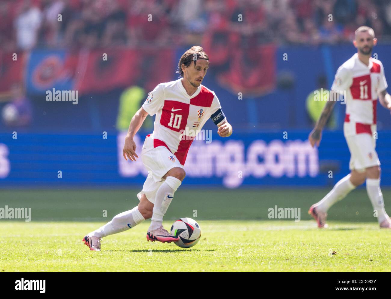 Hamburg, Germany. 19th June, 2024. Luka Modric (10) of Croatia seen ...