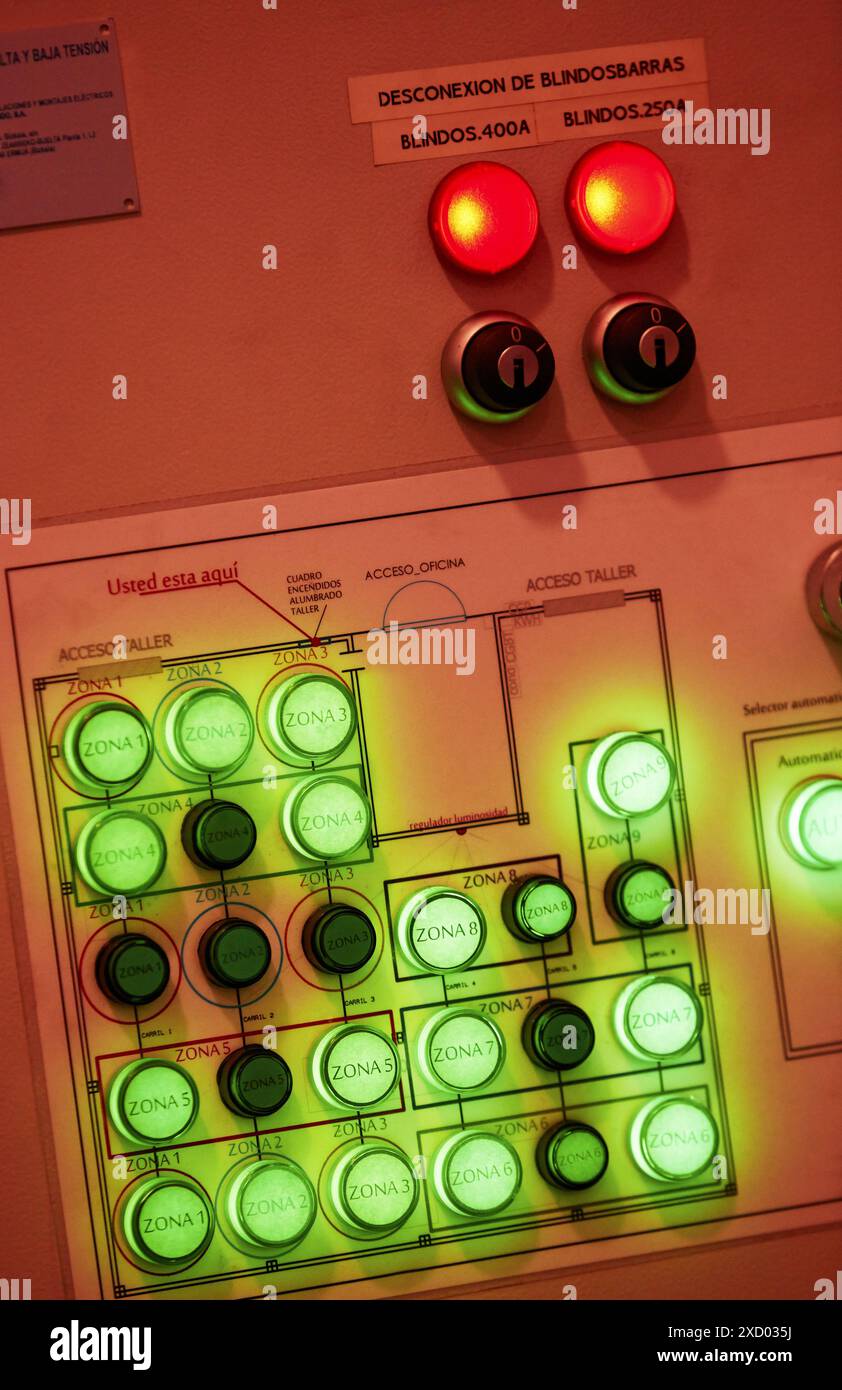 Electrical panel lighting Stock Photo - Alamy