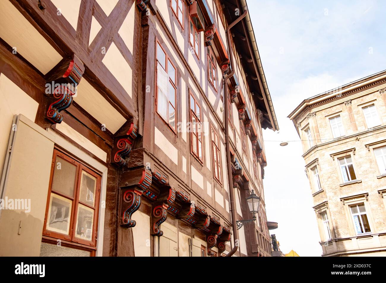fragments old house, medieval building 13th century in European city ...
