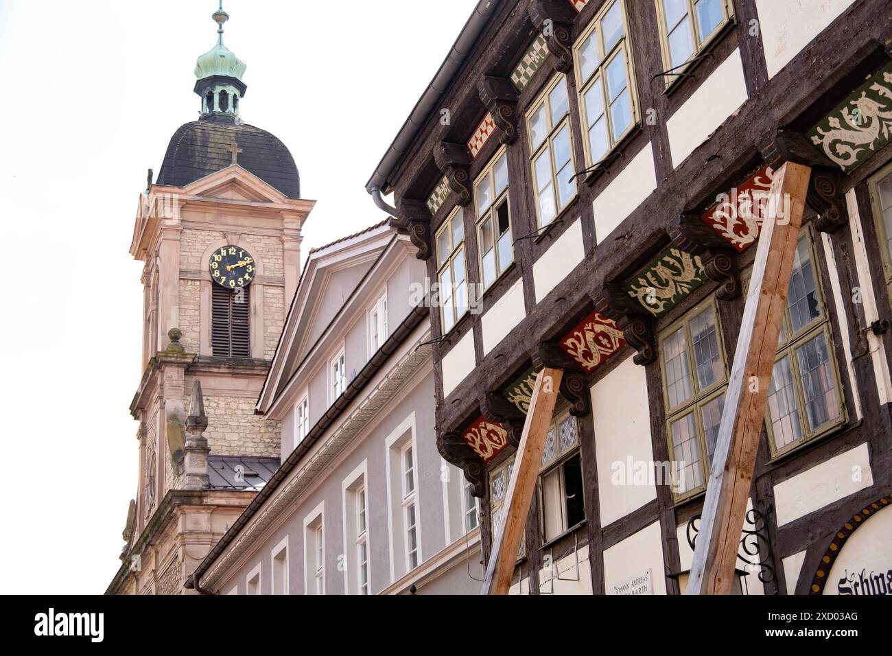 fragments old house, medieval building 13th century in European city ...
