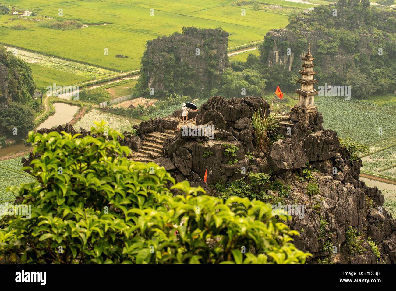 Spectacular view Ninh Bình, Vietnam, from the 500 step Lying Dragon ...