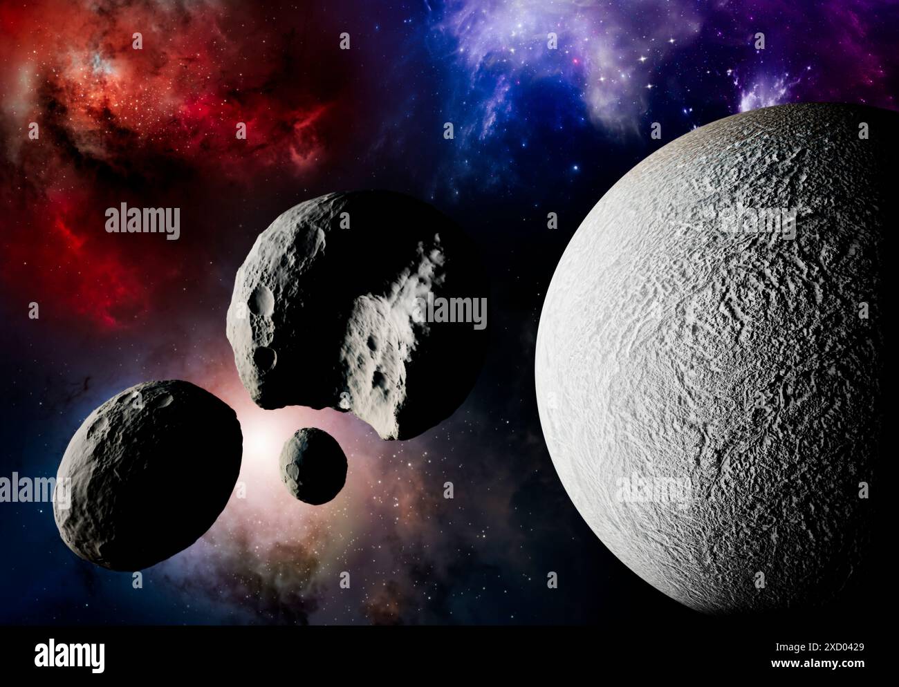 Sun from another galaxy and exoplanets, stars and planets from distant ...