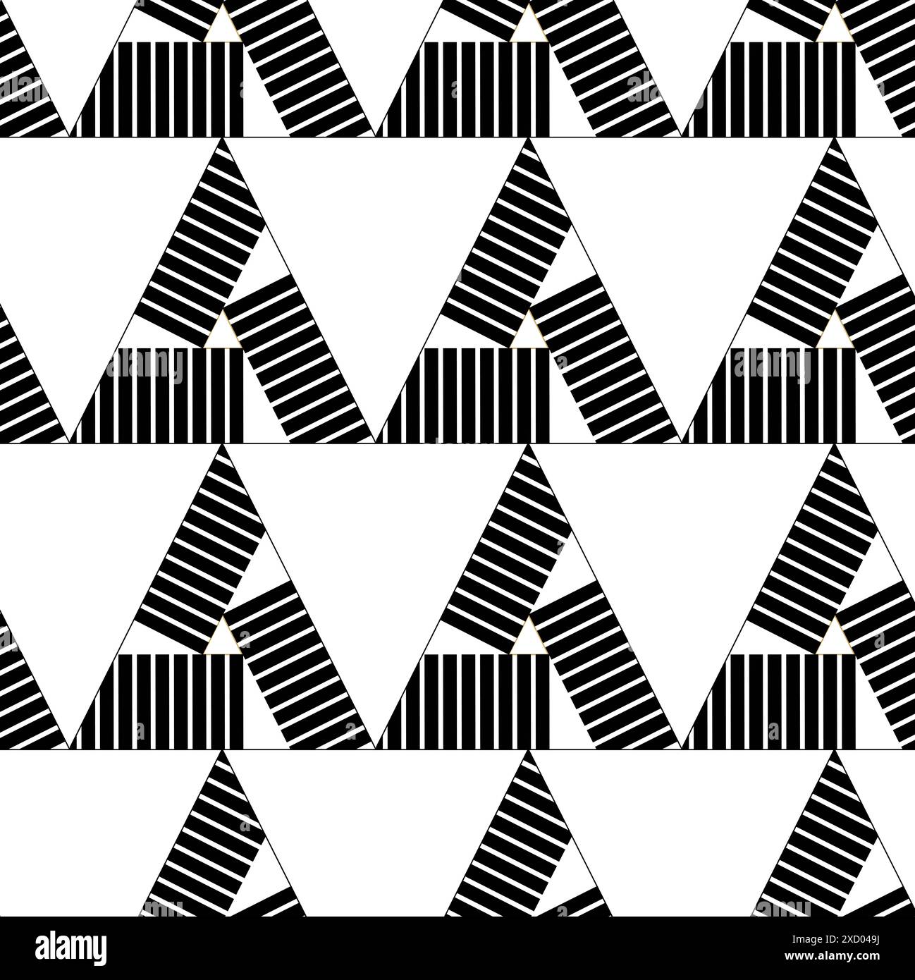 Abstract geometric pattern with triangle and stripes on white background. A seamless vector ...