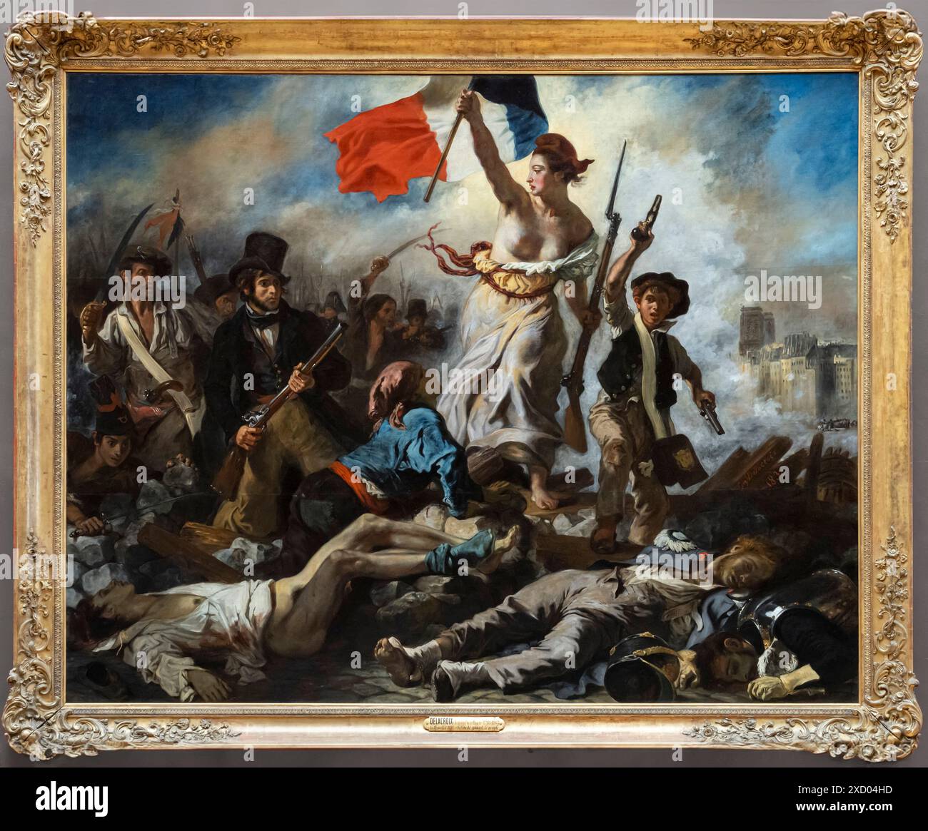 Paris, France - 06 14 2024: Le Louvre Museum. Liberty Leading the ...