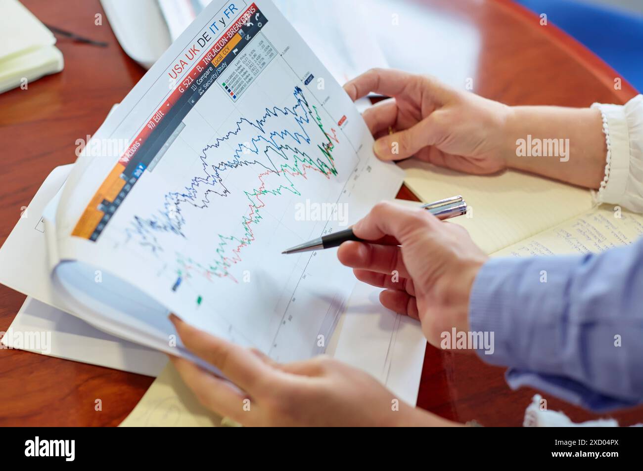 Stockbroker. Stock market. Charts Stock Photo - Alamy