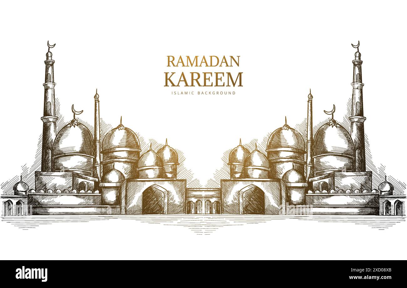 Mosque hand drawn Cut Out Stock Images & Pictures - Alamy