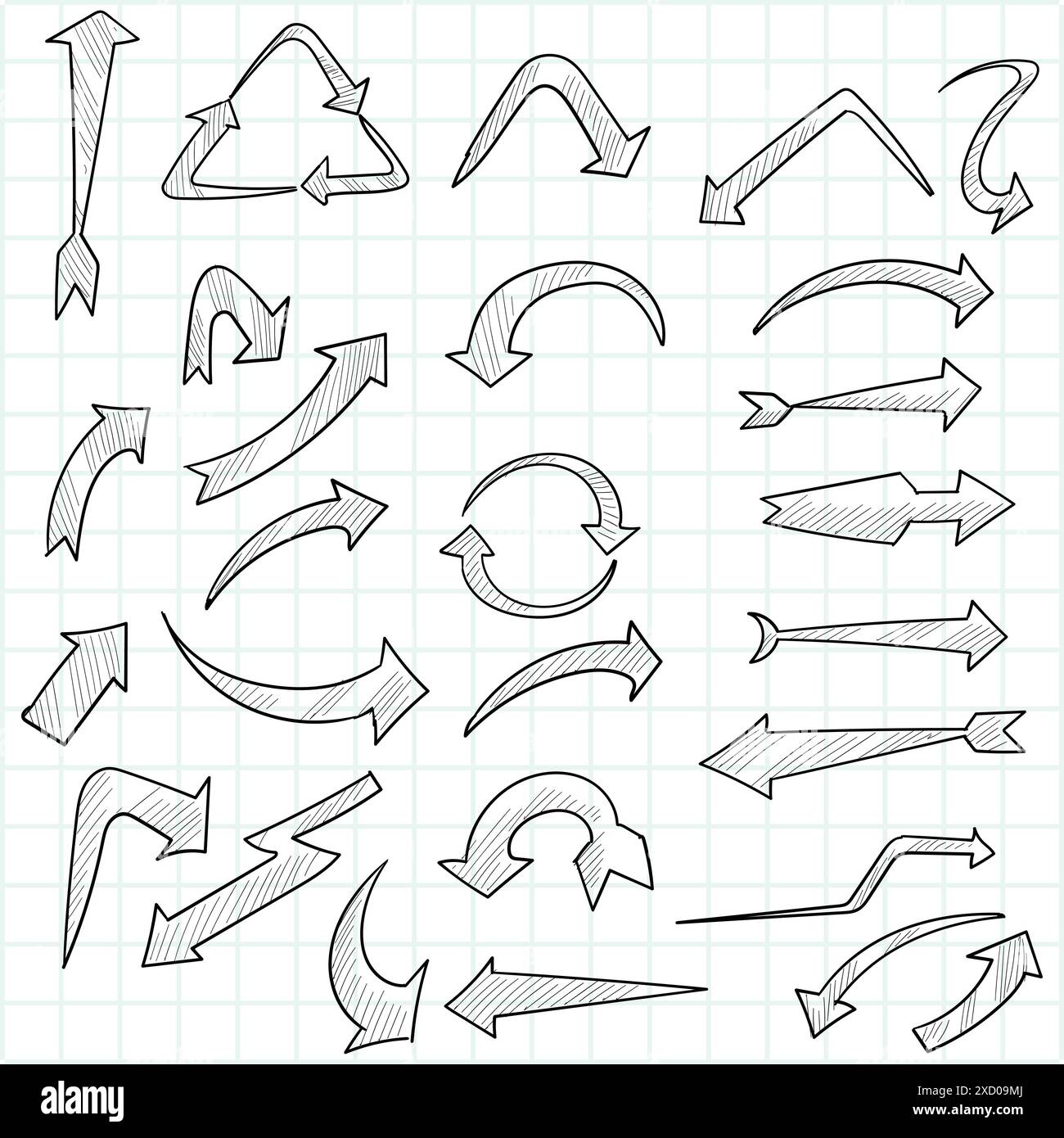 Hand drawn creative arrow set design Stock Vector Image & Art - Alamy