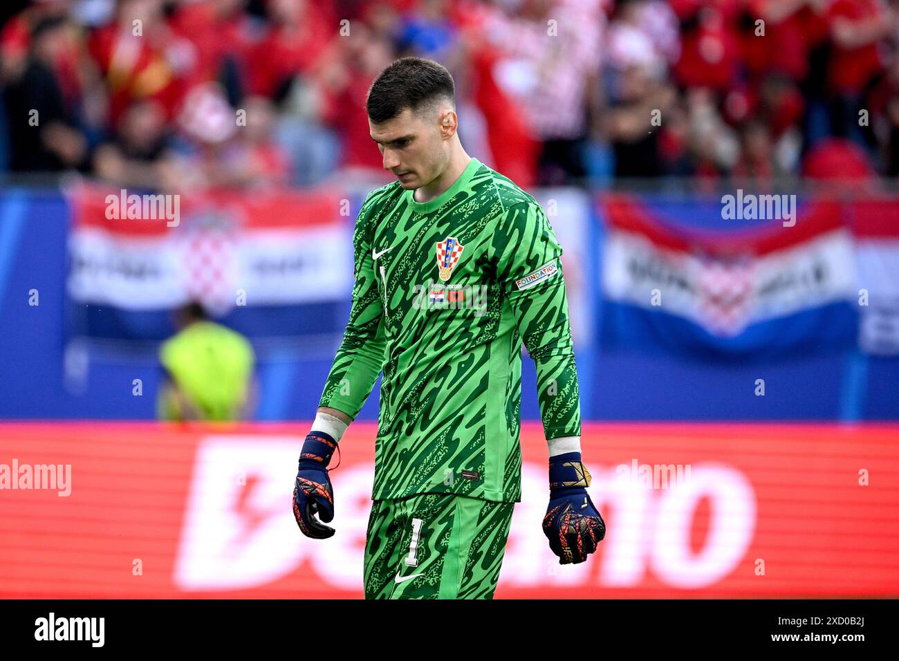 HAMBURG, GERMANY - JUNE 19: Croatia Goalkeeper Dominik Livakovic during ...