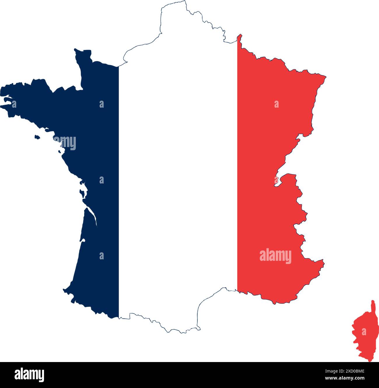France flag map hi-res stock photography and images - Alamy