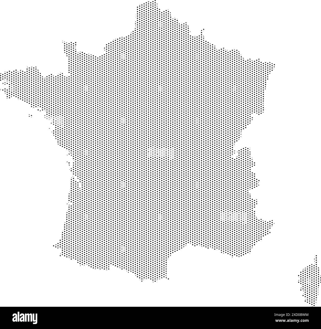 France map with dotted pattern vector illustration Stock Vector Image ...