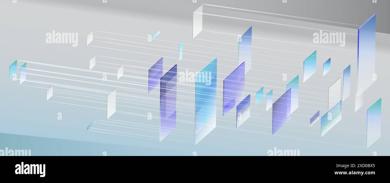 Illustration of abstract stream information. Cyberpunk, big data and ...