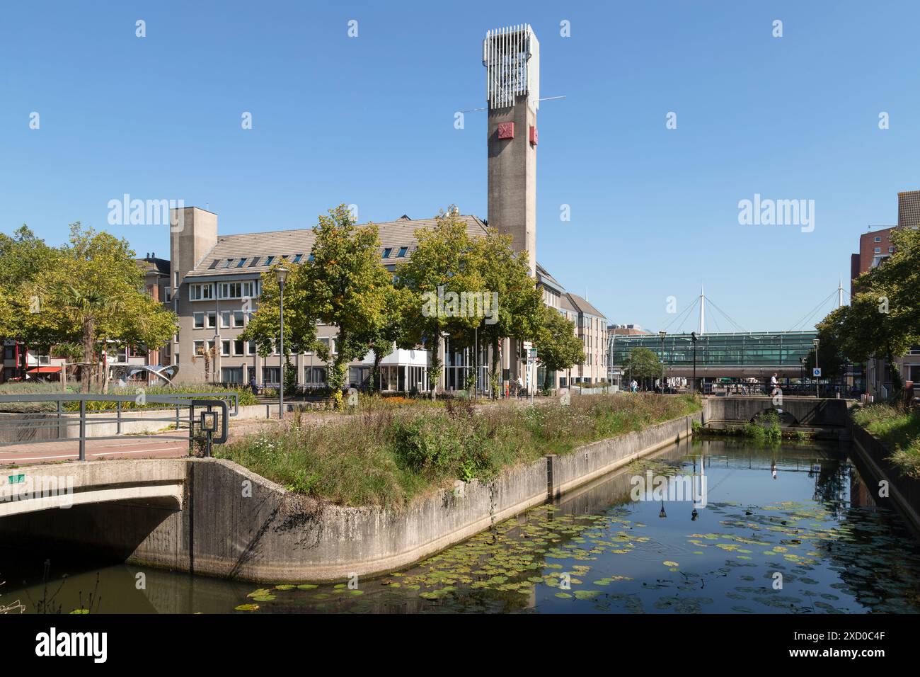 Modern town hall of the Dutch town of Houten in the province of Utrecht ...