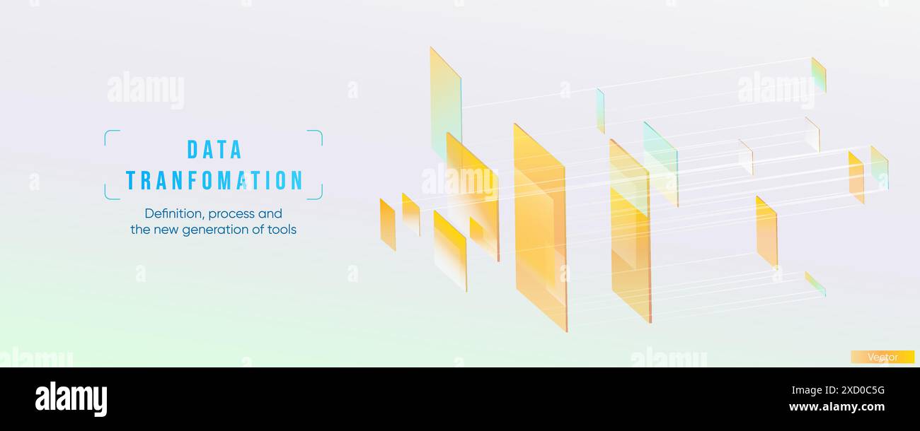 Illustration of abstract stream information. Cyberpunk, big data and ...