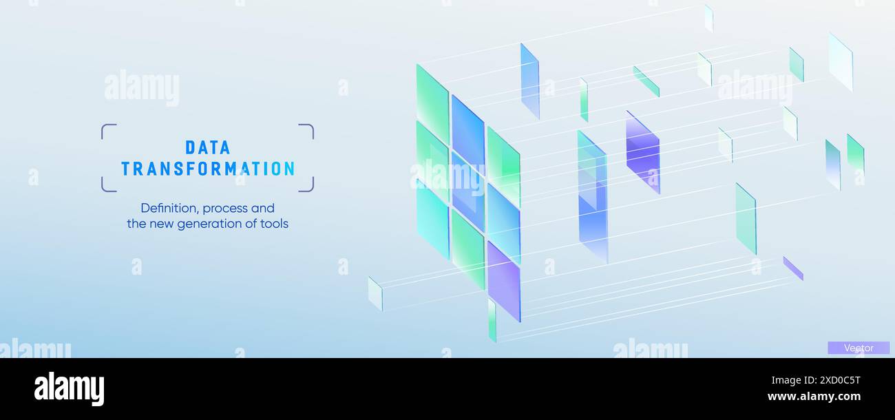 Illustration of abstract stream information. Cyberpunk, big data and ...