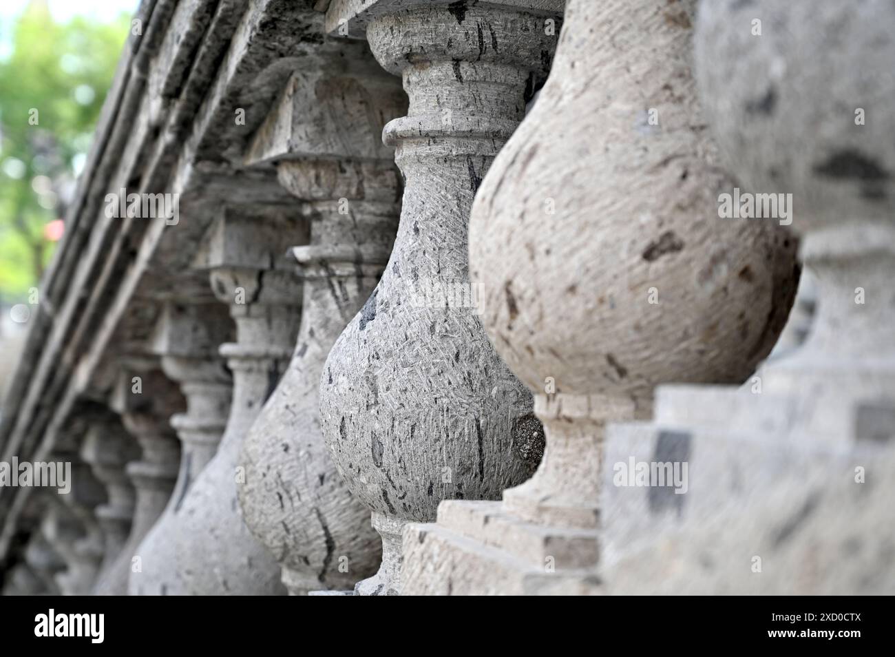 GUADALAJARA, JALISCO, MEXICO: A centuries-old stone railing on Stone ...