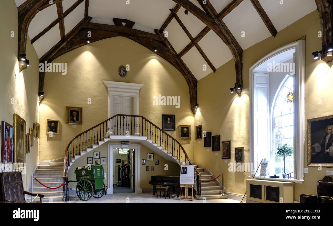 Interior view of the Great Hall at Hartlebury Castle, Hartlebury ...