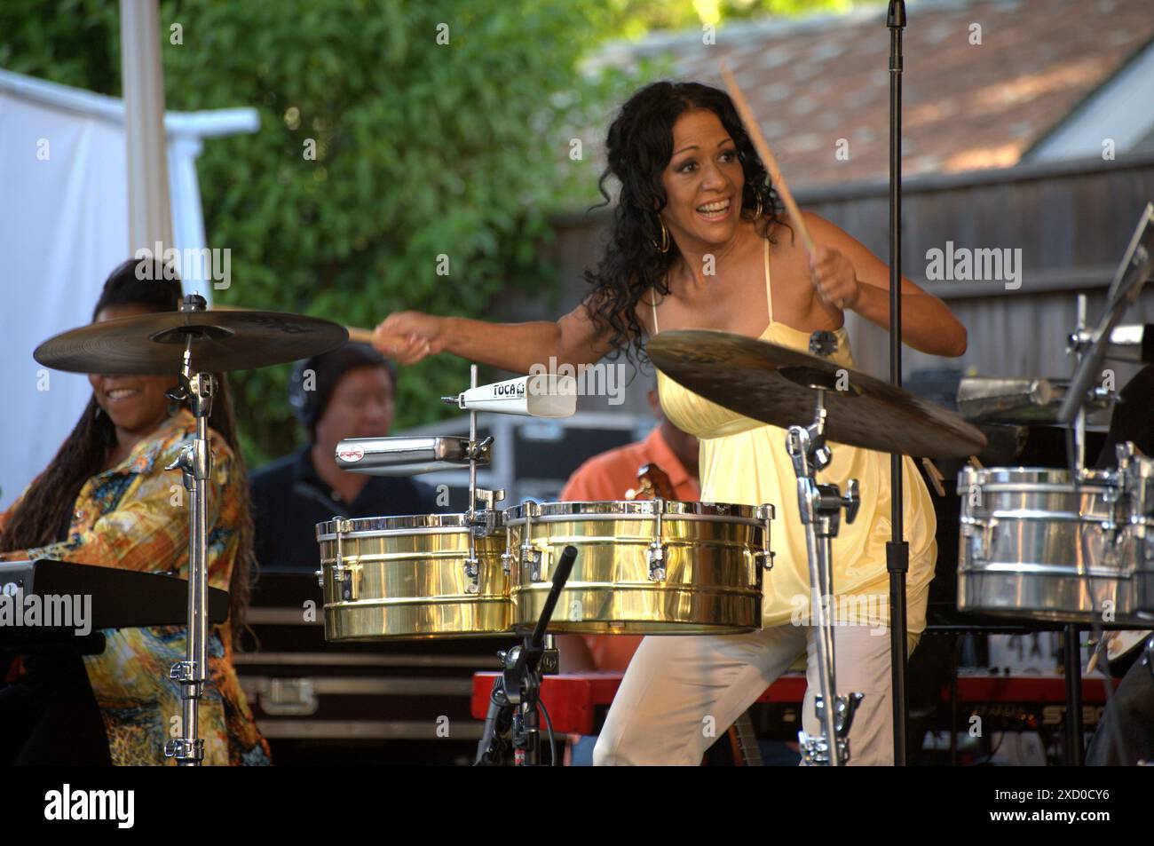 Singer/musician Sheila E is having a lot of fun performing at a "Jazz ...