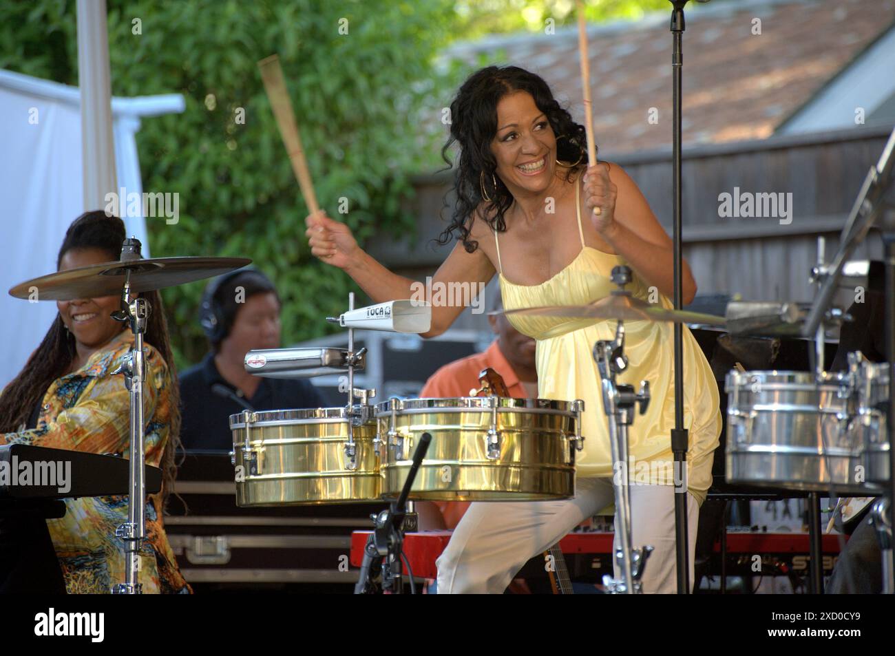 Singer/musician Sheila E is having a lot of fun performing at a "Jazz ...