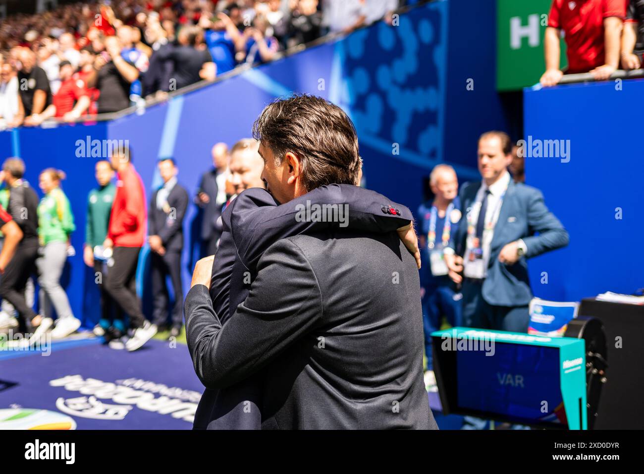 Hamburg, Germany. 19th, June 2024. Head coach Zlatko Dalic (R) of ... Hamburg, Germany. 19th, June 2024. Head coach Zlatko Dalic (R) of ...