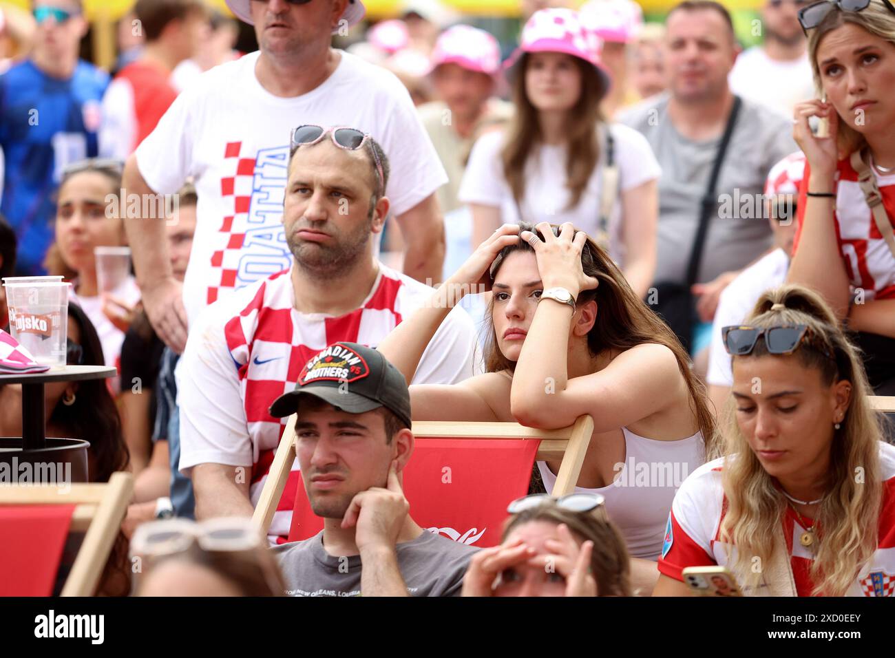 Split, Croatia. 19th June, 2024. People are watching the UEFA Euro 2024 ...